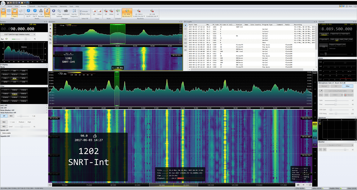 FM Stereo (RDS Logfile) - SDR-Radio.com